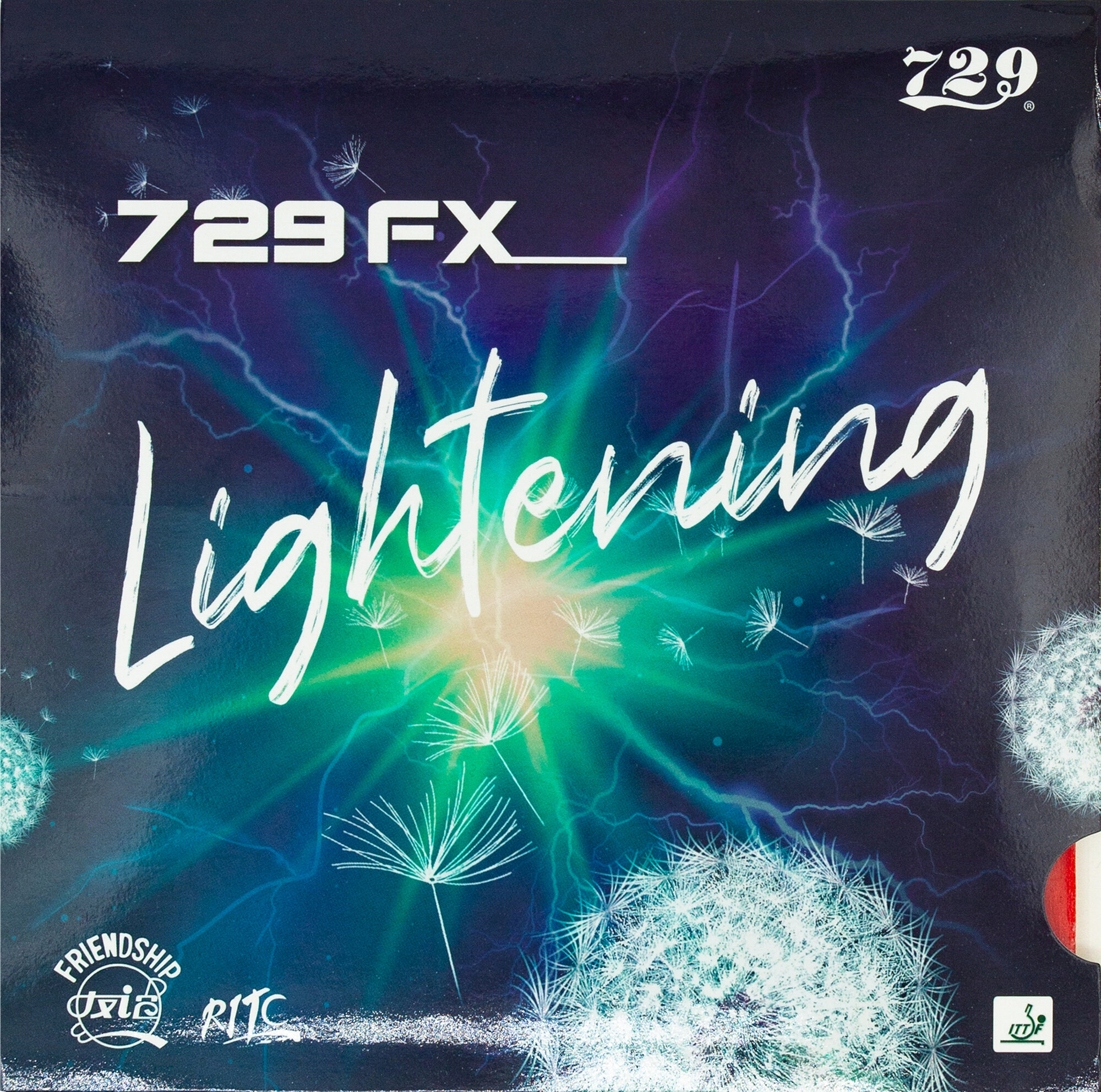 Накладка для ракетки настольного тенниса 729 FX Lighting (yellow sponge) (Красный, 2.0)