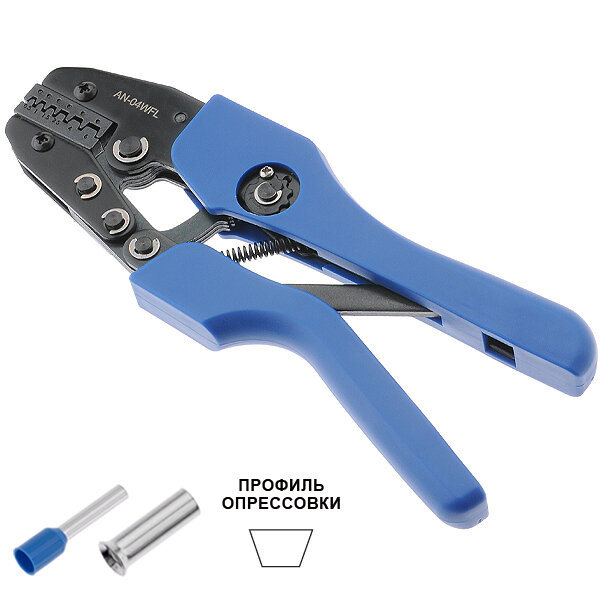 Пресс-клещи для медных втулочных наконечников 0,5-6 кв. мм AN-04WFL