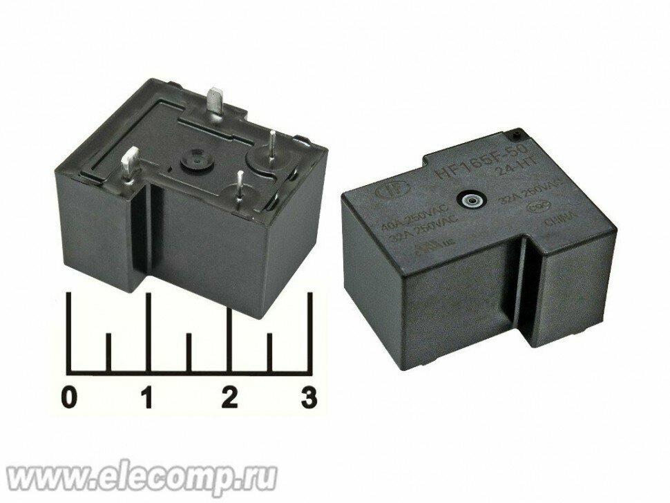 Реле =24V 32A/250V HF165F-50 24-HT