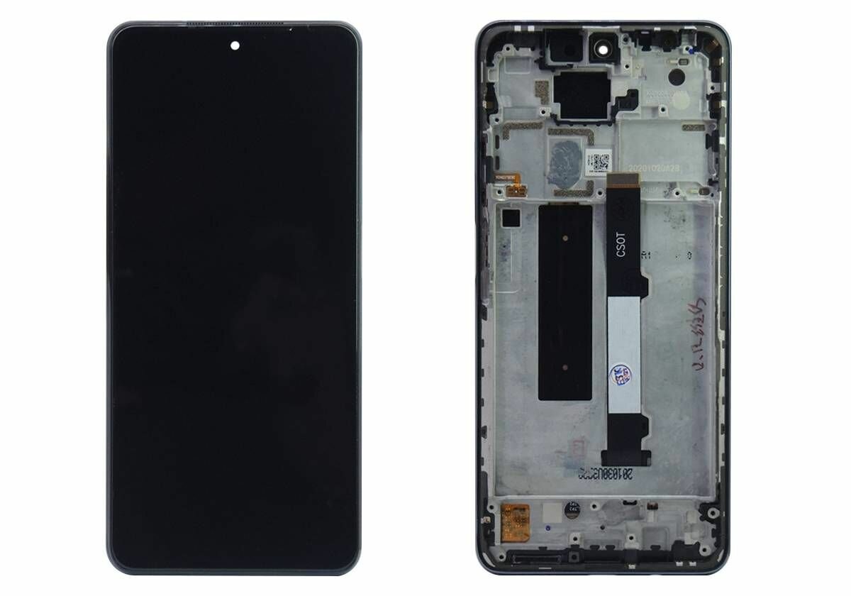 Дисплей для Xiaomi Mi 10T Lite 5G (M2007J17G) в рамке (черный) премиум