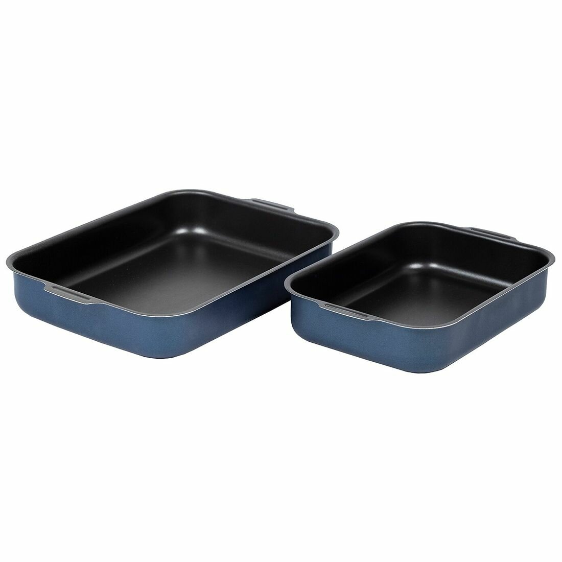 Набор противней 2 штуки, 19x25см, 23x30см, без крышки, антипригарное покрытие, Калитва 63024
