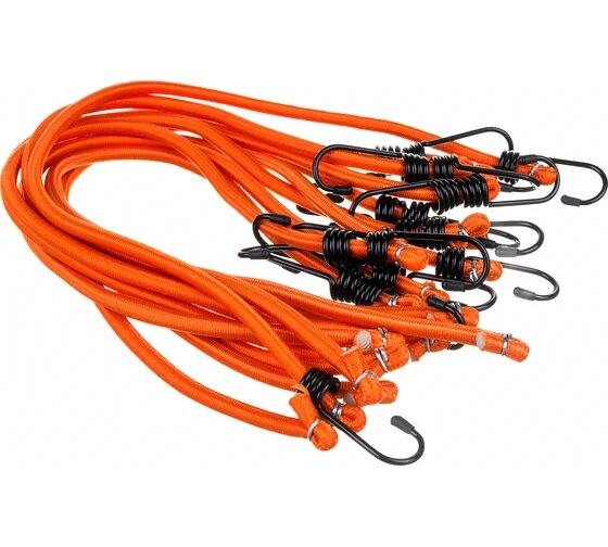 Набор резинок-стяжек Airline 10 шт, 60 см, D-8 мм, металлические крючки AS-R-15