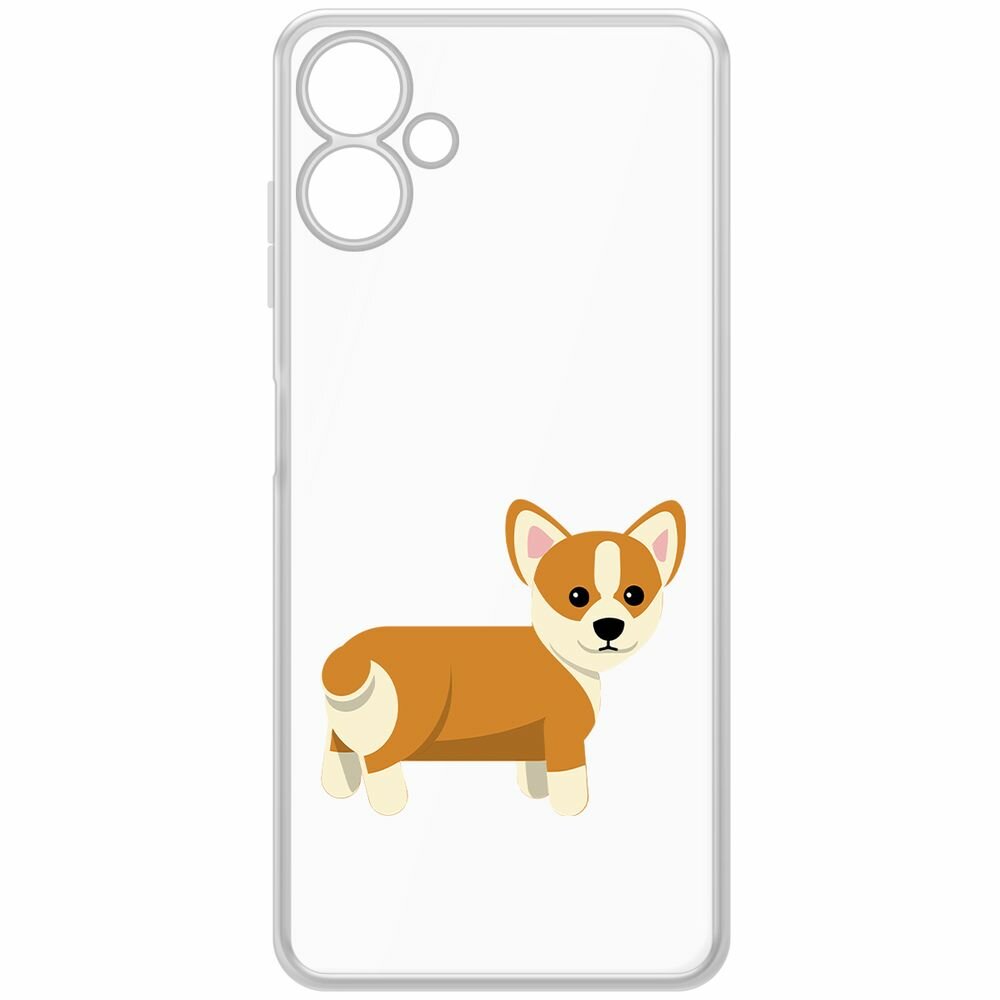 Чехол-накладка Krutoff Clear Case Рисованный корги вид 1 для Samsung Galaxy A06 (A065)