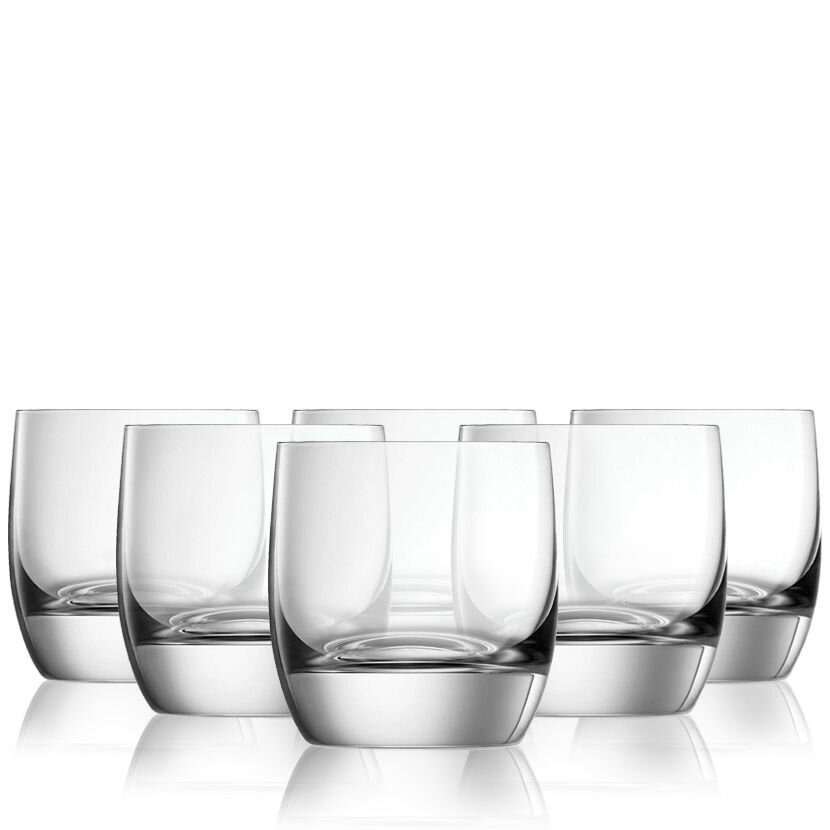Стаканы низкие для виски, Lucaris хрустальная посуда. Shanghai Soul Double Rocks, 395 мл. 6 шт.