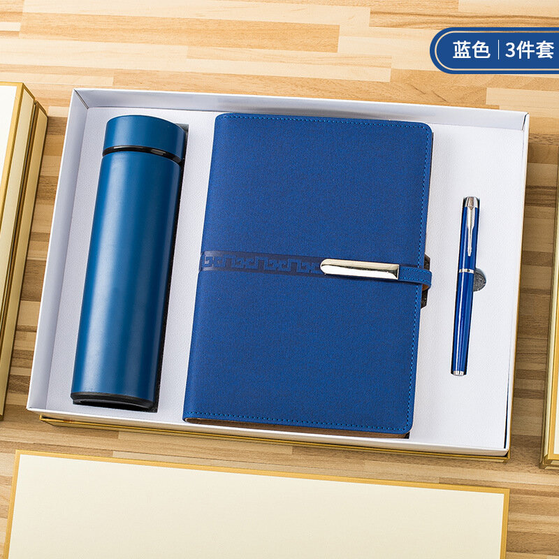 Подарочный блокнот, с блоком питания и записными книжками, синий, 10000 Вт