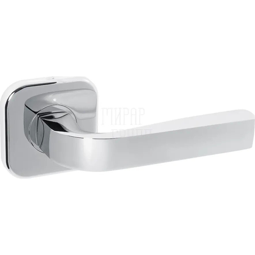 Дверная ручка на квадратной розетке Fuaro (Фуаро) "TOROID" XL хром