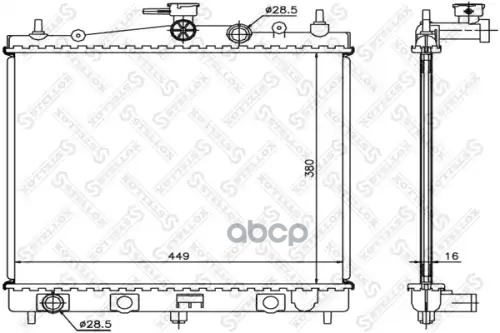 Радиатор Nissan Micra 1.0-1.4/1.5dCi 02> Stellox арт. 1025973SX