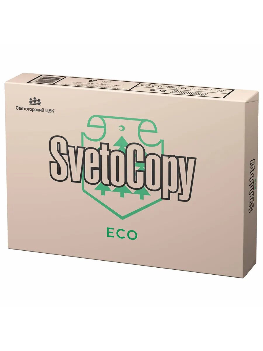 5шт Бумага офисная А4, 80 г/м2, 500 л, SVETOCOPY ECO, бели