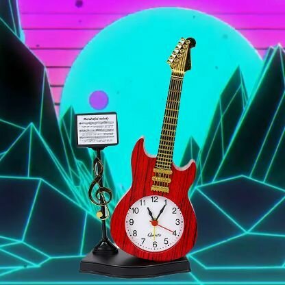 Модель гитарного будильника 11.6x5.8x23.8 cm