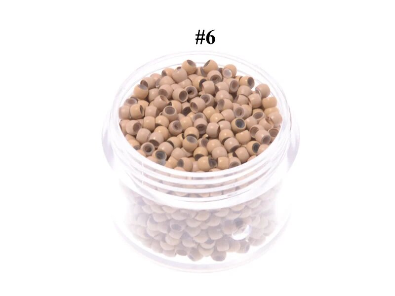 Силиконовые бусины для волос #6 Medium Blonde 2.9 мм