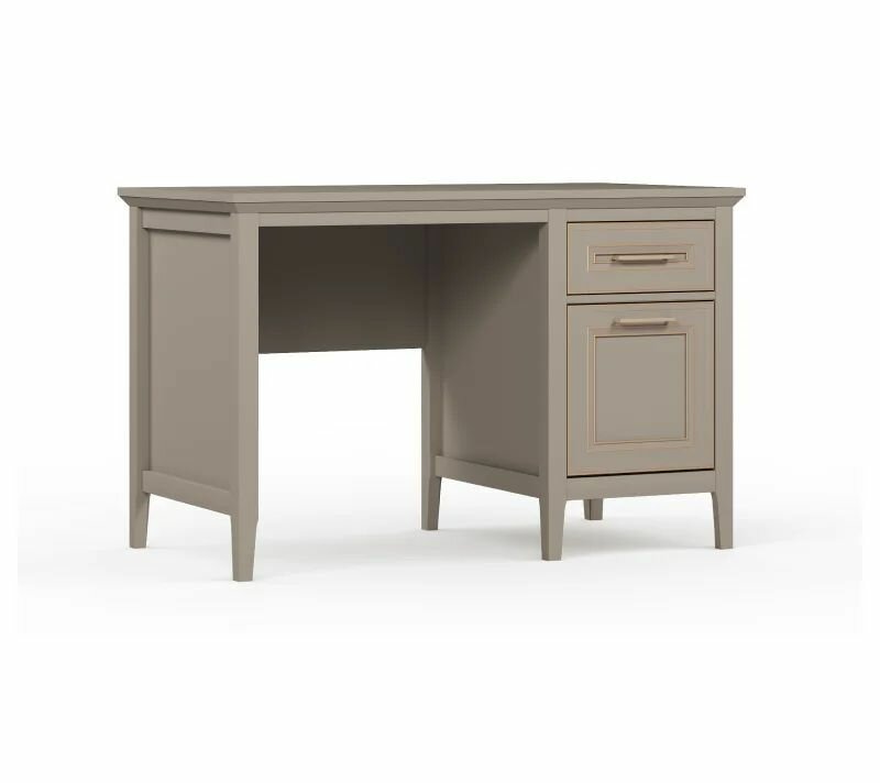 Стол письменный классик BIU1D1S, глиняный серый, с ящиком, для школьника