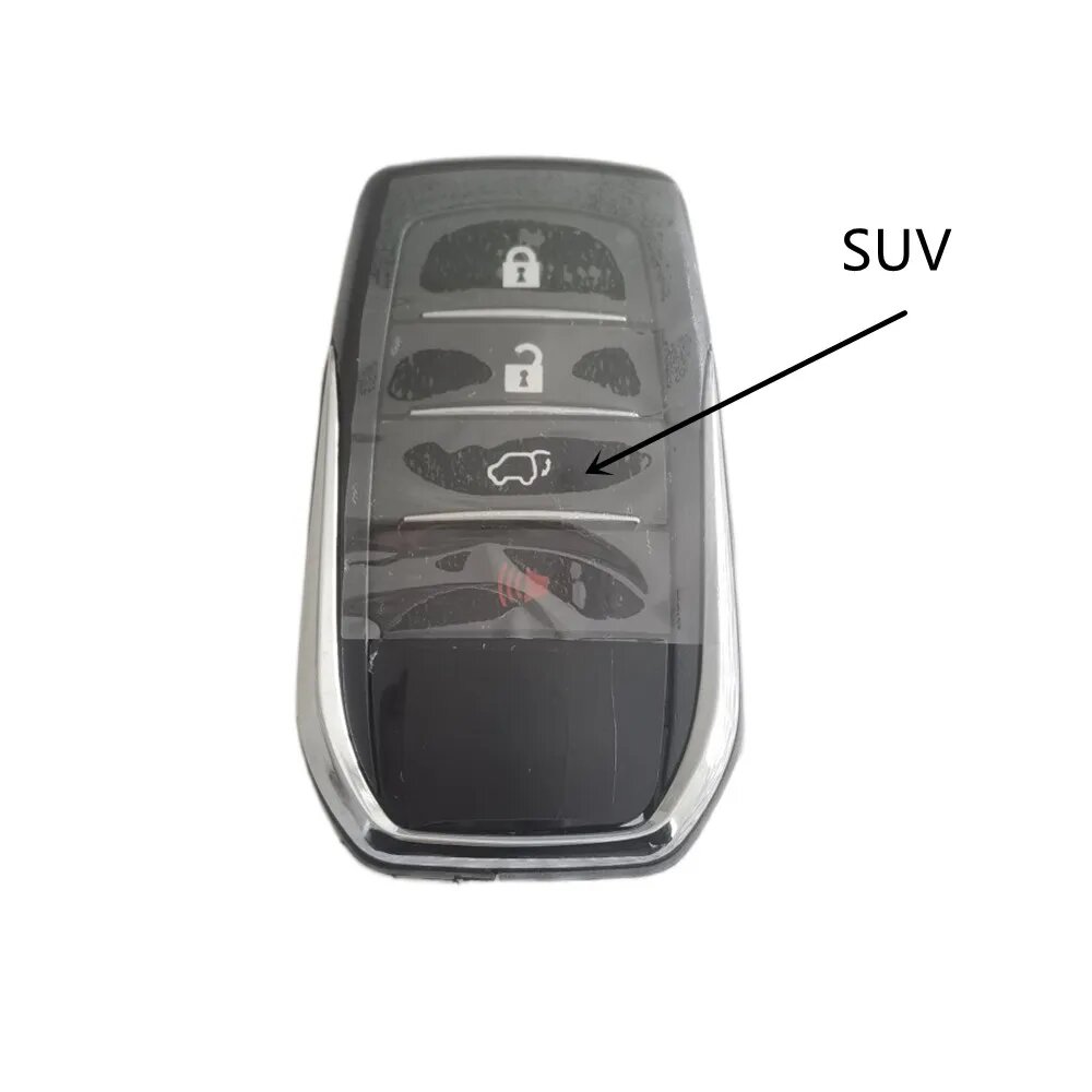 Смарт-карта Автомобильный ключ оболочка брелок подходит для HILUX SW4 INOVA FORTUNER LandCruiser GR 0010 0182 0020 2110 KD/VVDI плата ключ дистанционный корпус for Land Cruiser, 4 buttons SUV