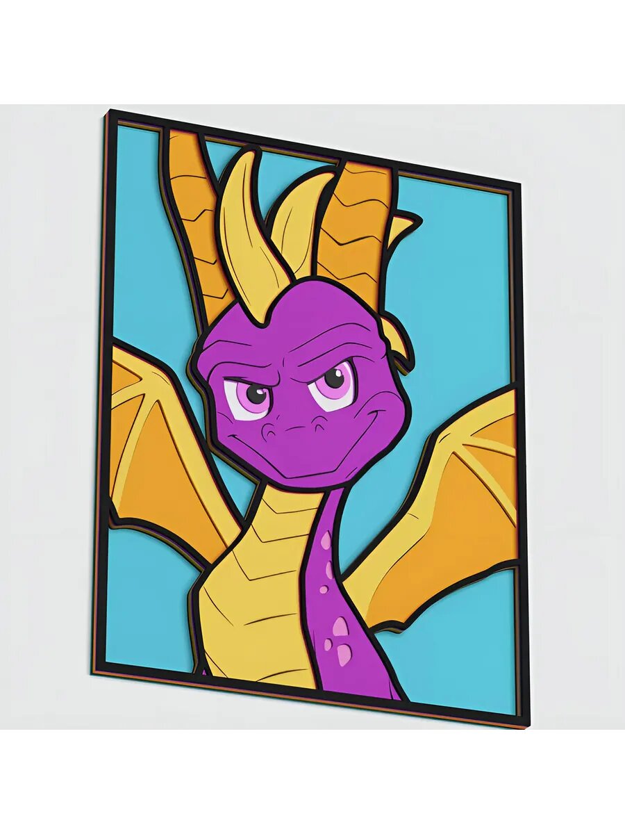 3D Картина по номерам из дерева Спайро, 23x30 см