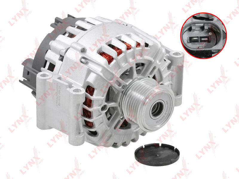 Генератор LYNXauto EA-1372. Для AUDI Ауди A3 1.8 04-13/Q3 2.0 11>, VW Фольксваген Tiguan(Тигуан) 2.0 07>