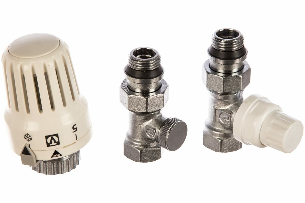 Комплект терморегулирующего оборудования Valtec (VT.046. N.04) 1/2" для радиатора прямой