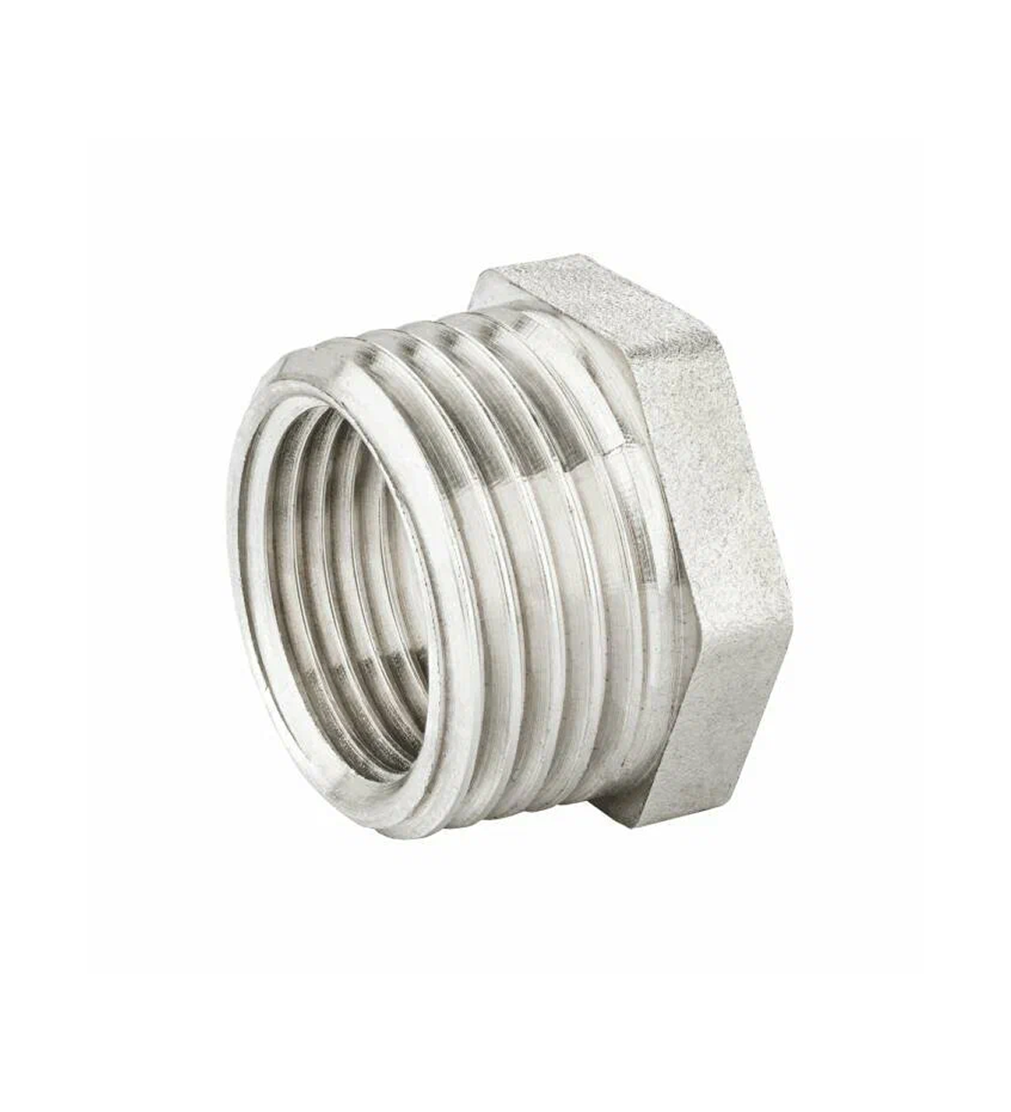 Футорка латунь никель Ду 25х20 (1"х3/4") НР/ВР LD LD.67.507.25х20