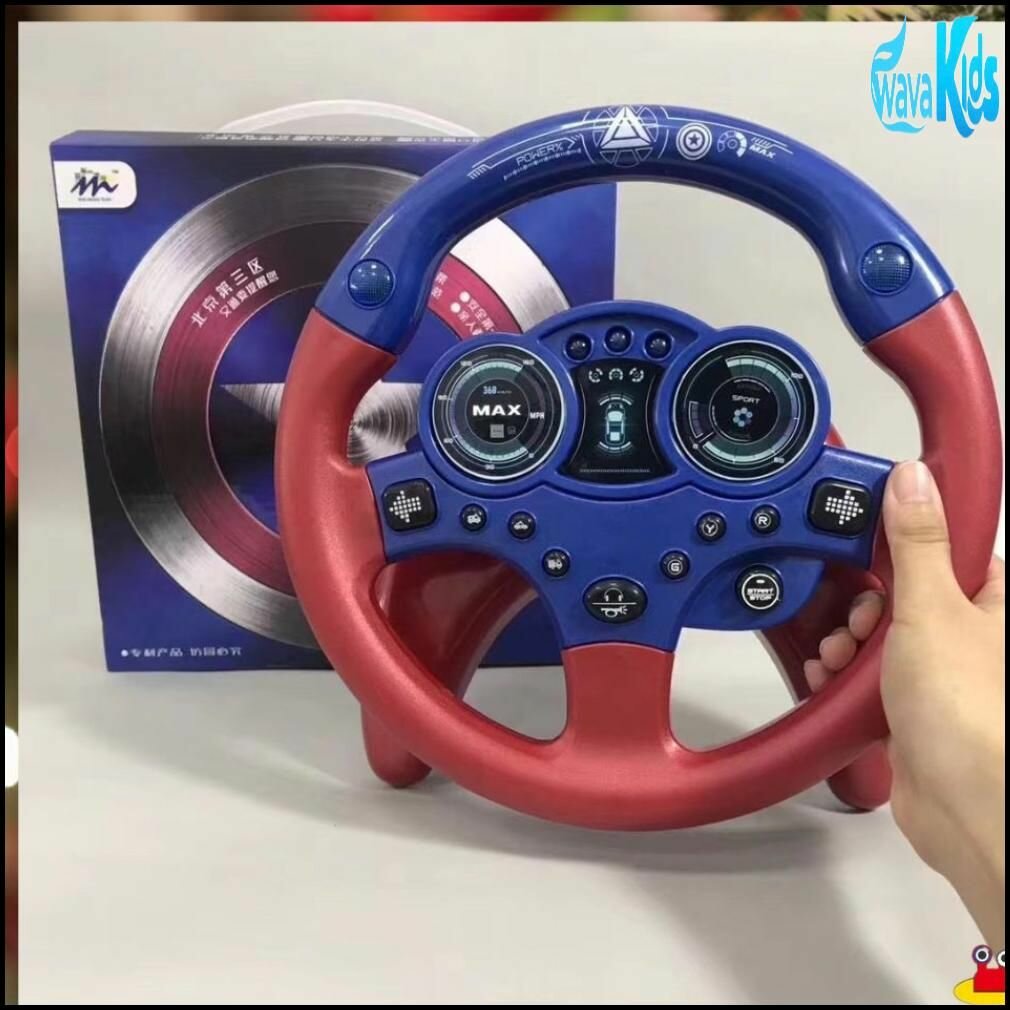 Большой интерактивный, развивающий, обучающий, музыкальный руль, детские игрушки для детей