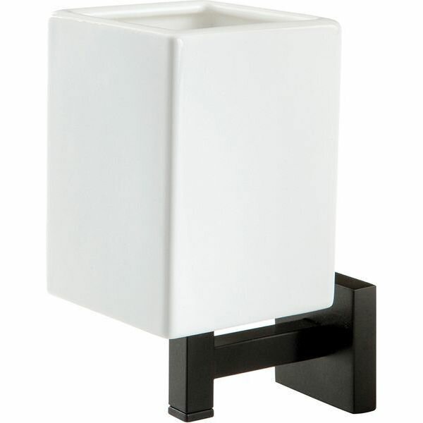 Стакан настенный керамический Stil Haus Urania, цвет чёрный матовый - черная матовая керамика U10(23-NEOP)