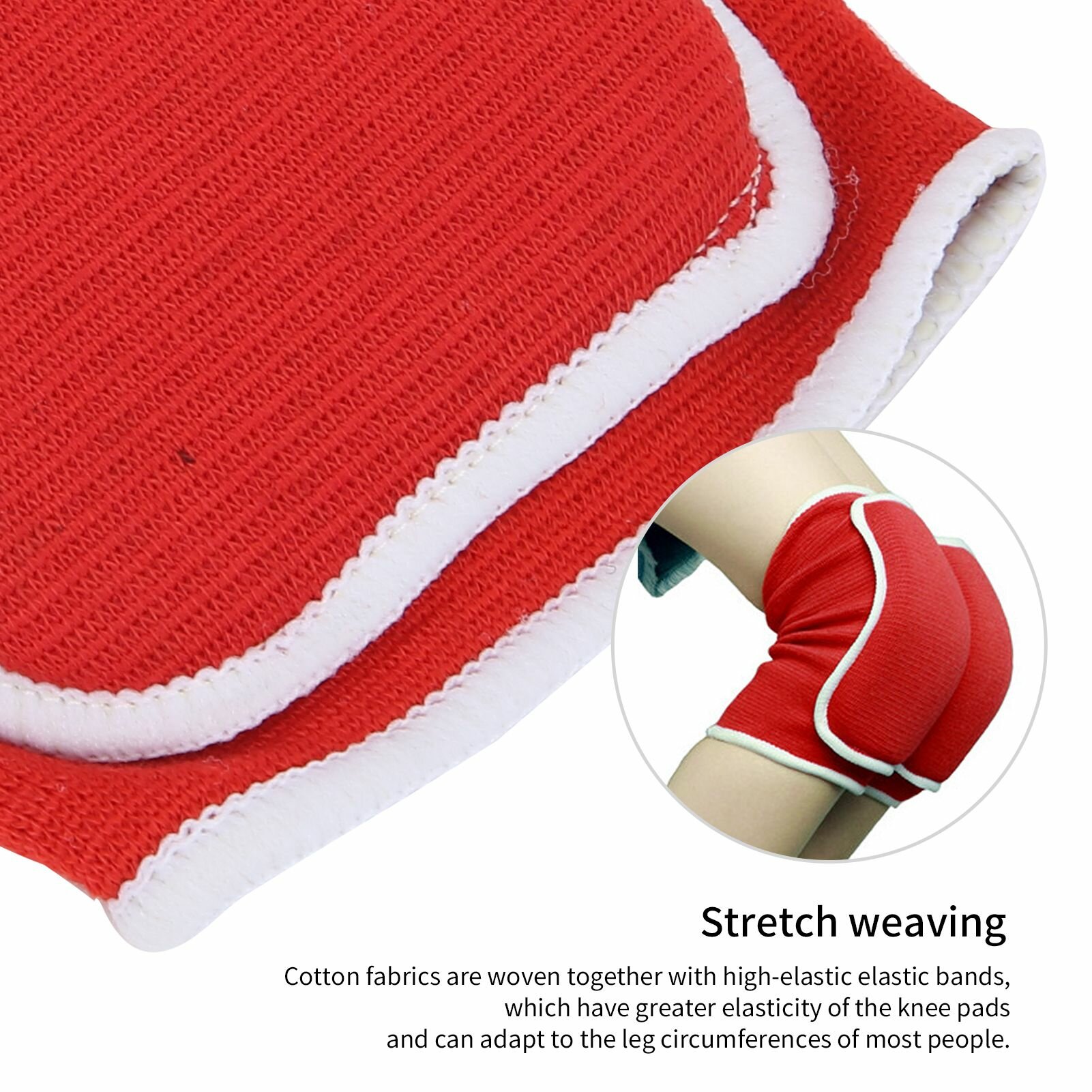 Детские защитные наколенники с мягкой губкой, наколенники для волейбола, футбола, танца, красный