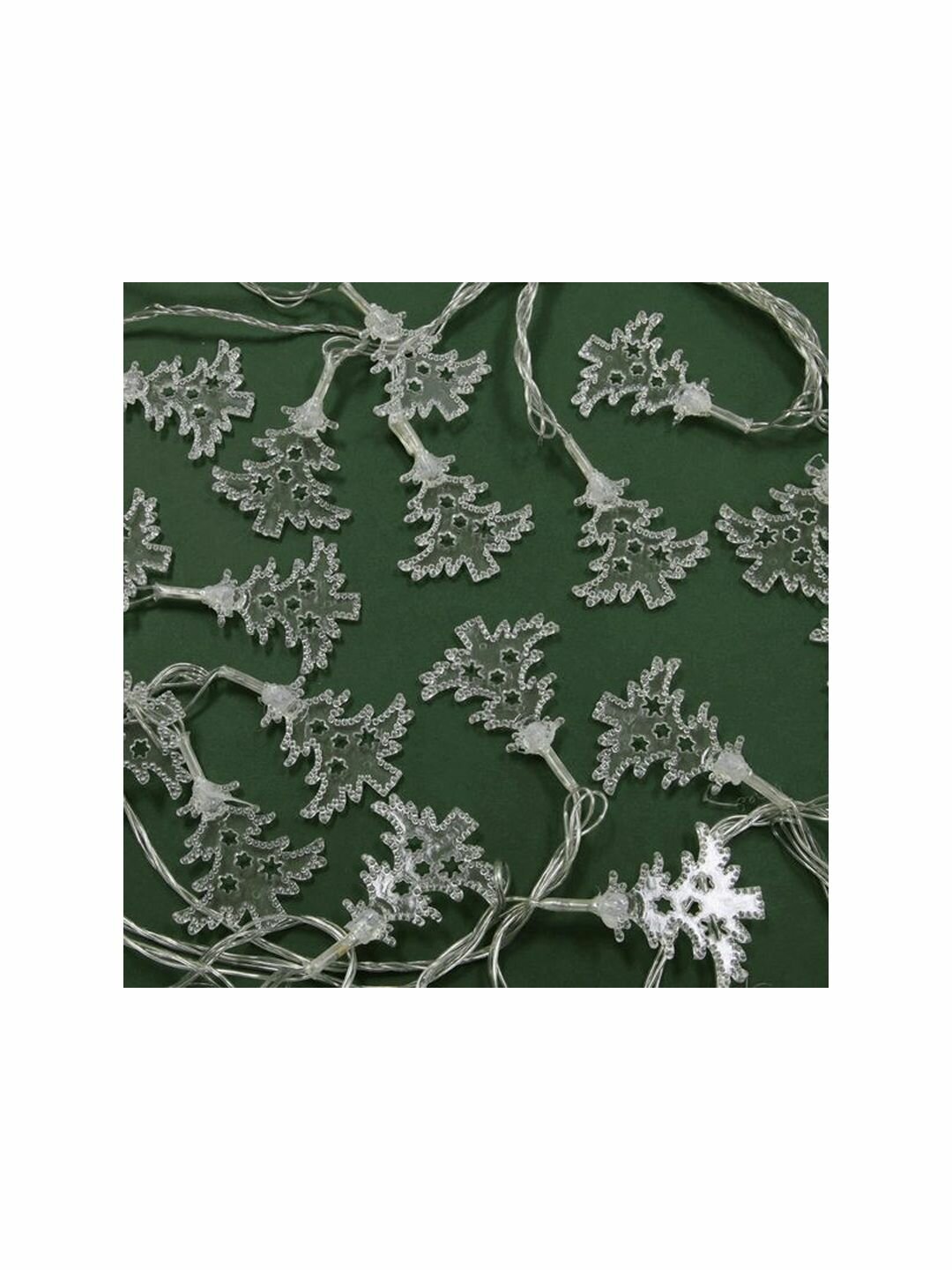 Гирлянда эл. насадка Елочка 5м, 20LED, шампань, пост. свеч, ПВХ проз, 220В сноу БУМ