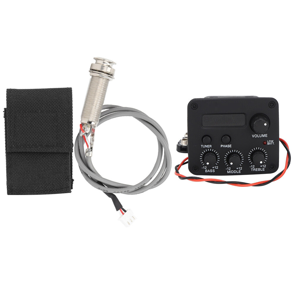 Гитарный предусилитель с 3-сегментным эквалайзером и ЖК-экраном. Аксессуар для музыкальных инструментов для улучшенного управления звуком.