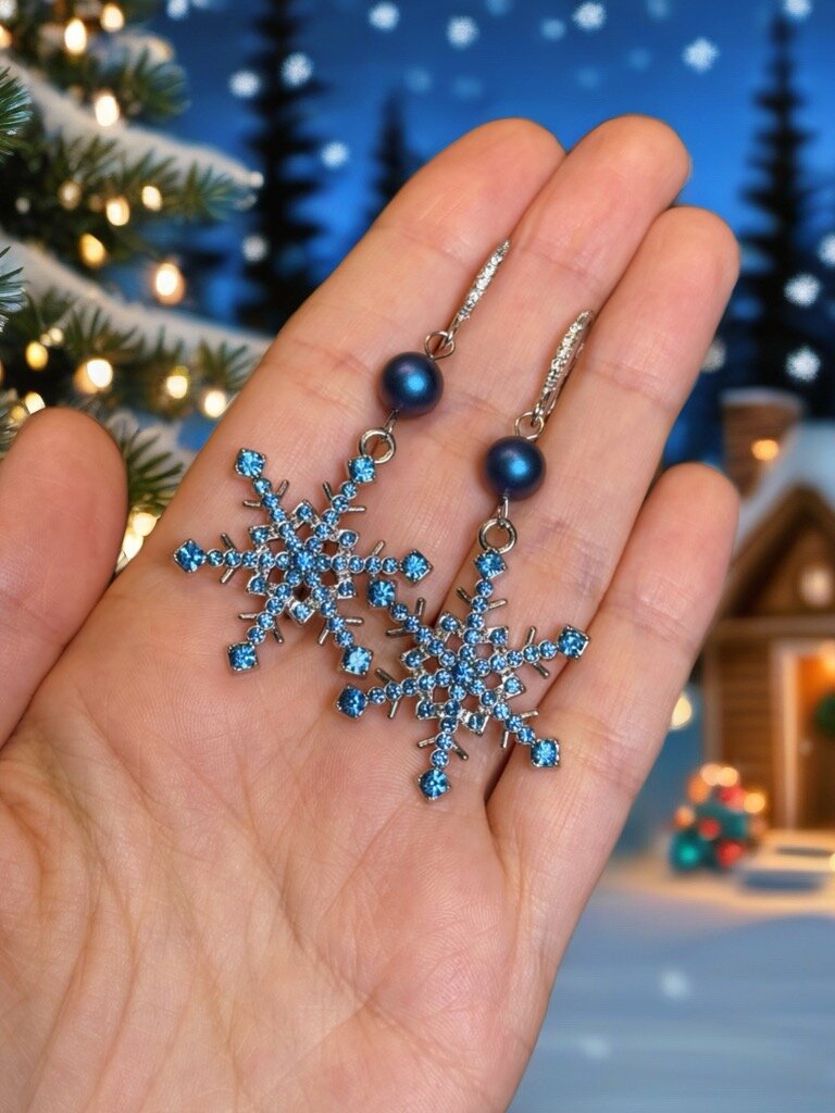 Моносерьга, кристаллы Swarovski