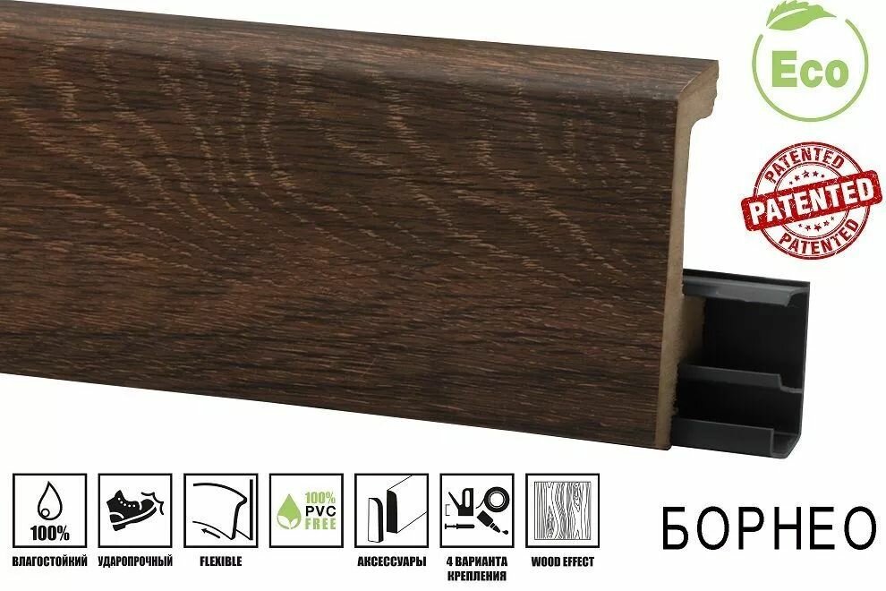 Плинтус напольный WINART PRO Quadro 80 Х 2000 ММ