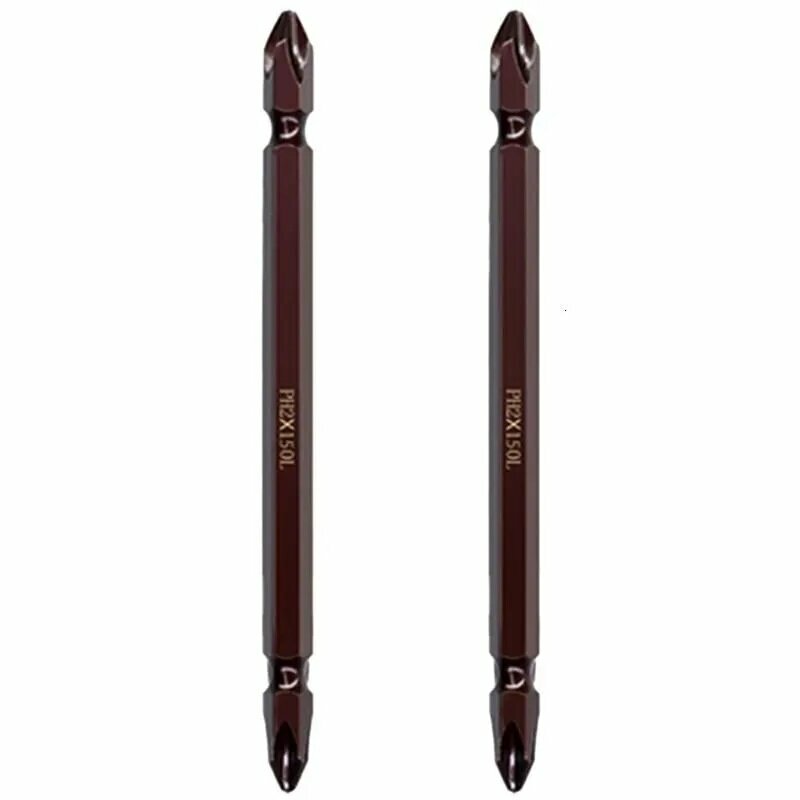 Бита PH2 для отвертки 65мм-300мм магнитная сталь крестовая двухсторонняя, 150mm