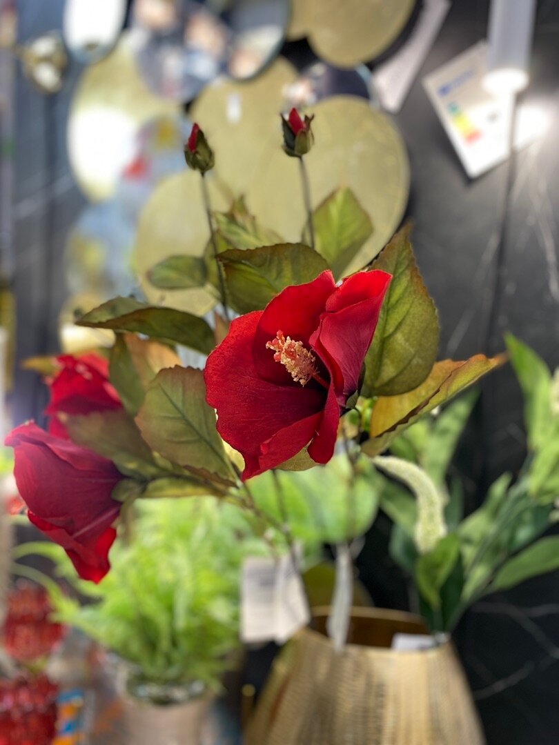 Цветы декоративные Гибискус красный Casaentera 70 см CE05-FLS414