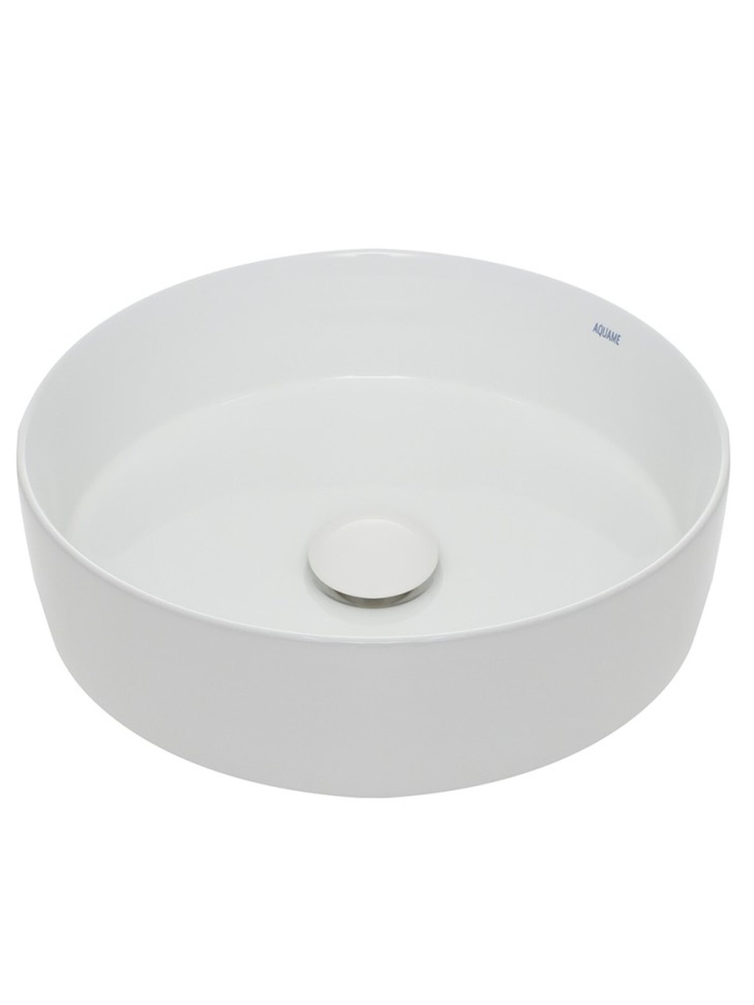 Раковина Aquame AQM5012, накладная, круглая, фаянсовая, 35,5x35,5 см, белый