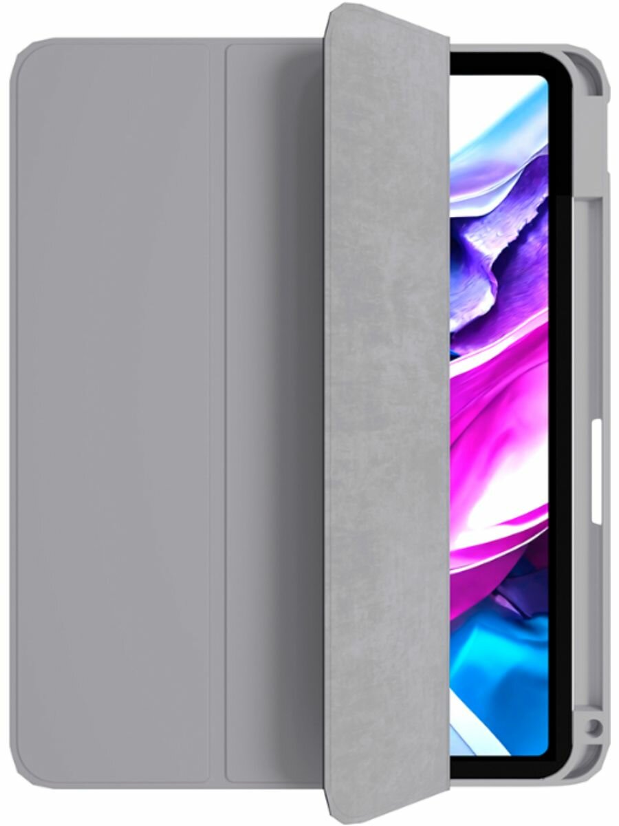 Чехол-книжка VLP Split Folio для iPad 10/11, Soft Touch, серый