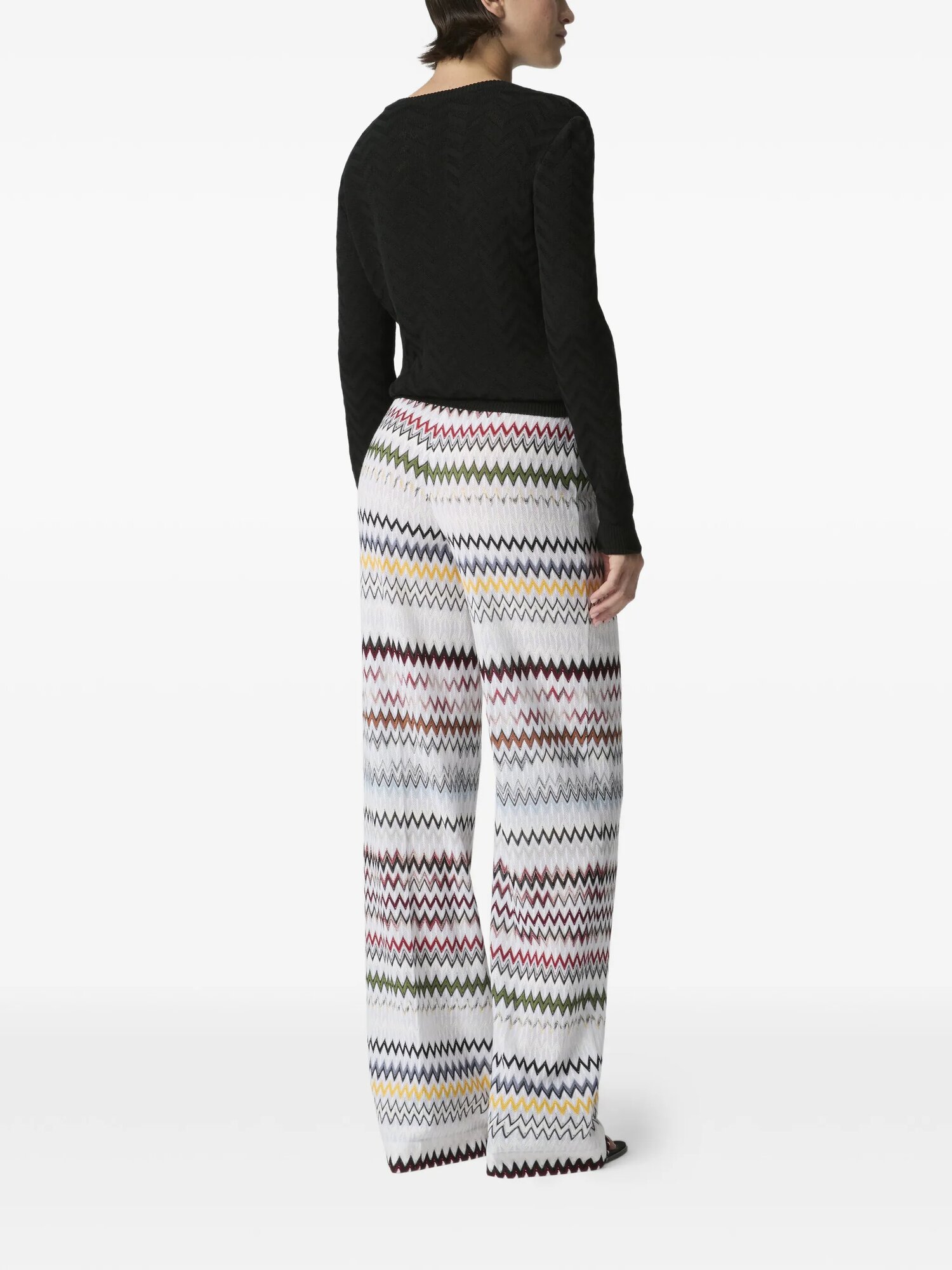 Брюки Missoni Zigzag-pattern trousers, размер 44, белый — фото 1