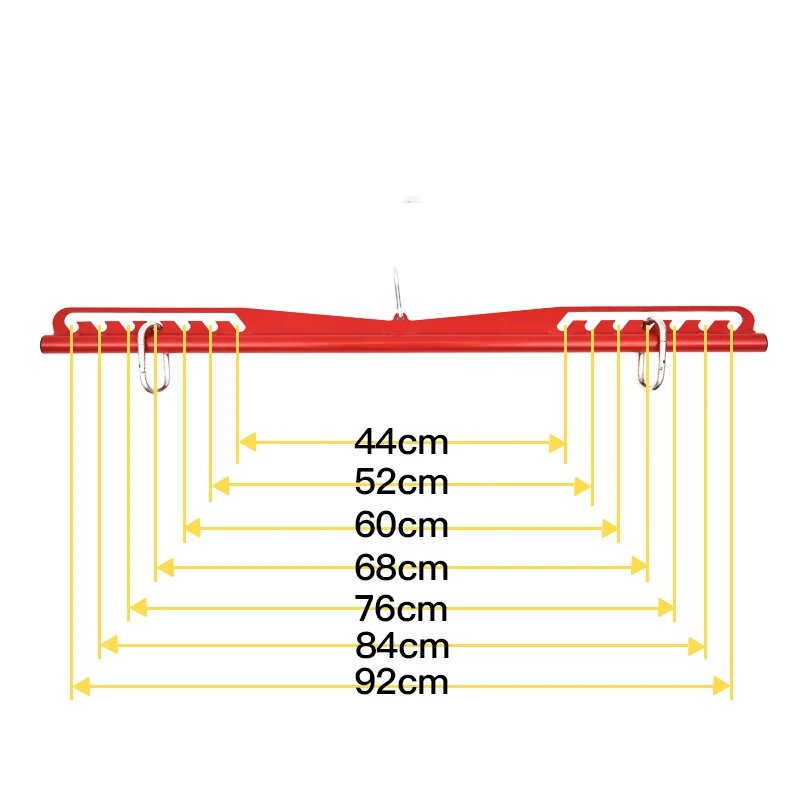 Регулируемая штанга для тяги KORIKAHM Красный, 5