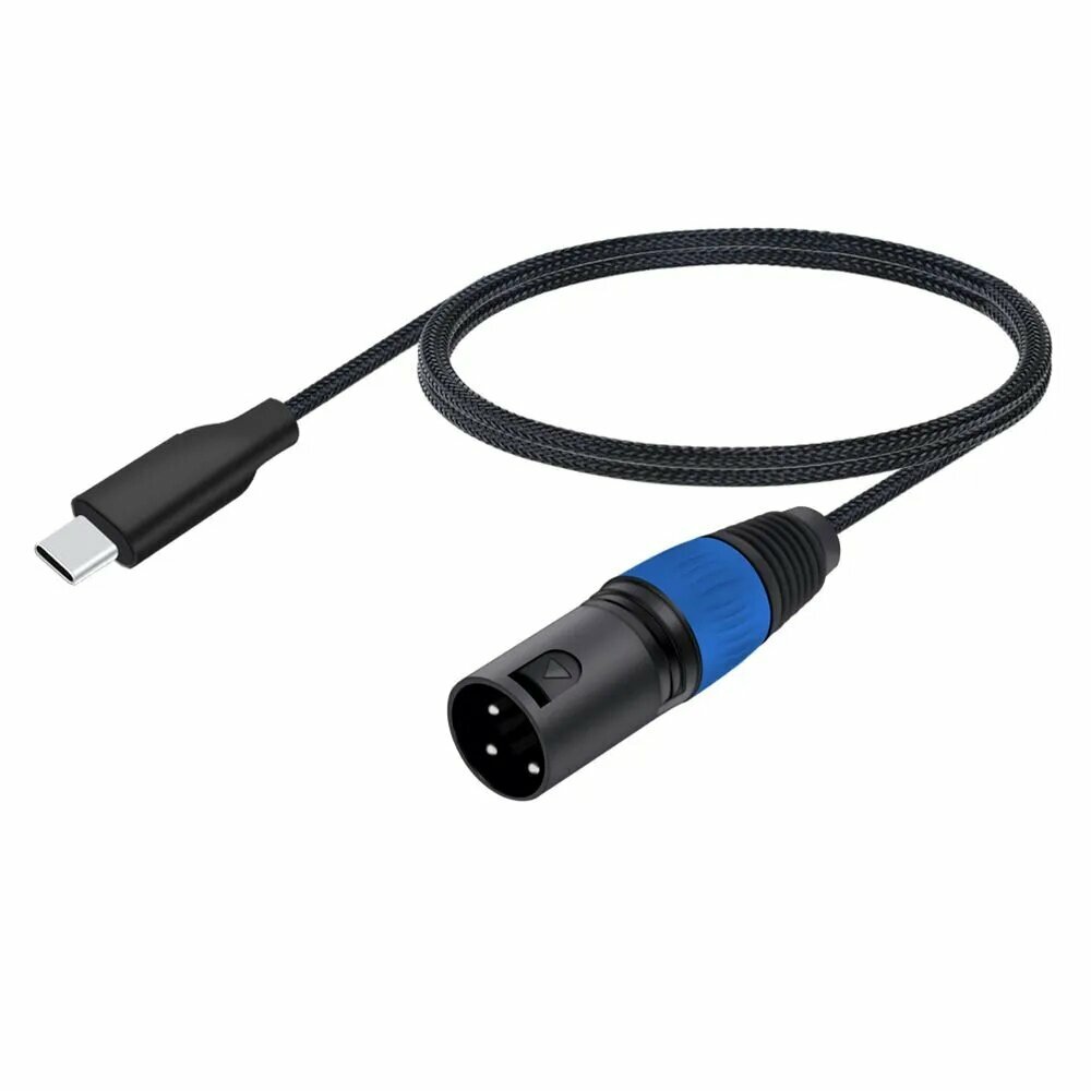 Аудиокабель USB Type-C/XLR, 1 м, синий