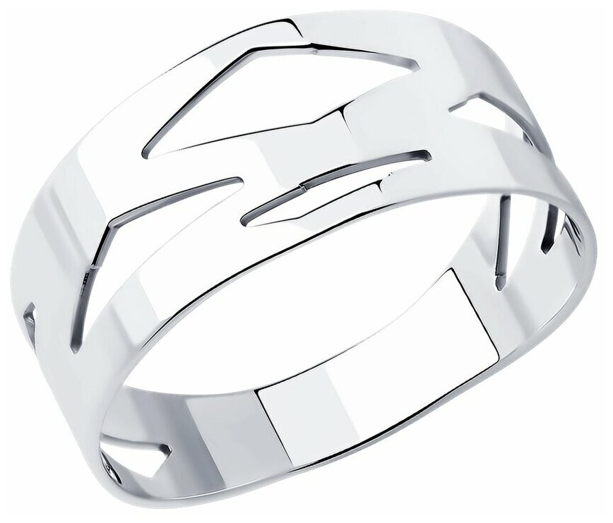 Кольцо, серебро, 925 проба, родирование