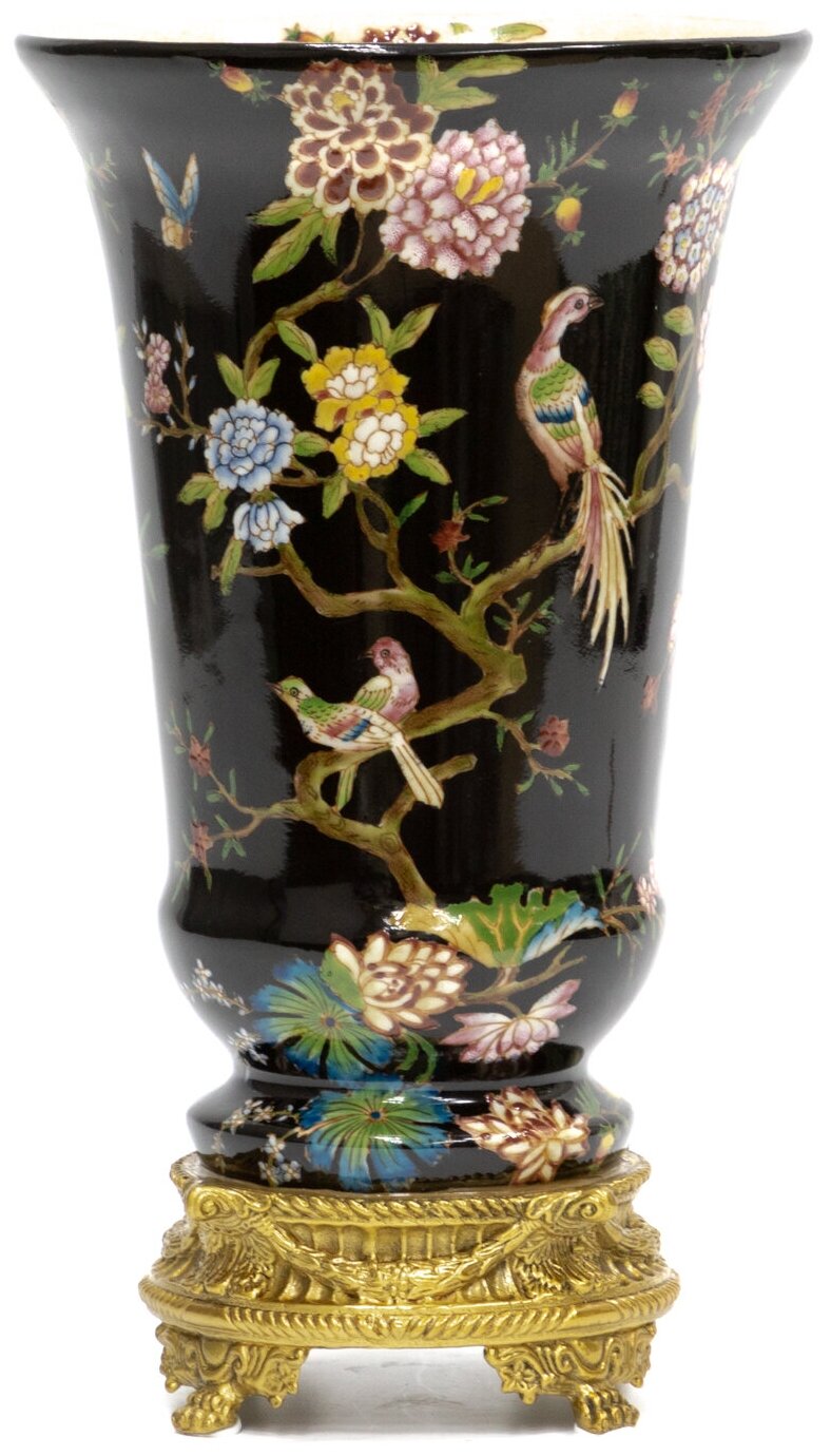 31G2326/A227C/HBK2082 Ваза 18x18x30см, Фарфор, бронза, Glasar