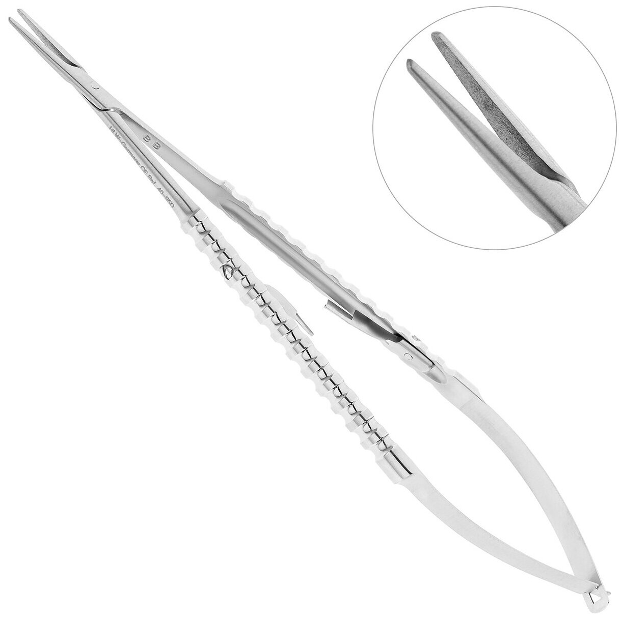 Иглодержатель хирургический прямой Micro-Nadelhalter , 18 см, 40-95D*