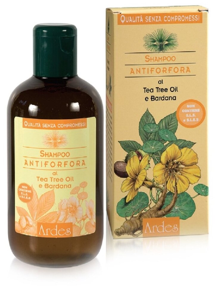 Ardes Шампунь от перхоти с маслом чайного дерева. Shampoo Antiforfora al tea tree oil. 250 мл Италия
