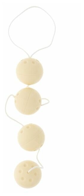 Seven Creations Бусы из 4 вагинальных шариков молочного цвета