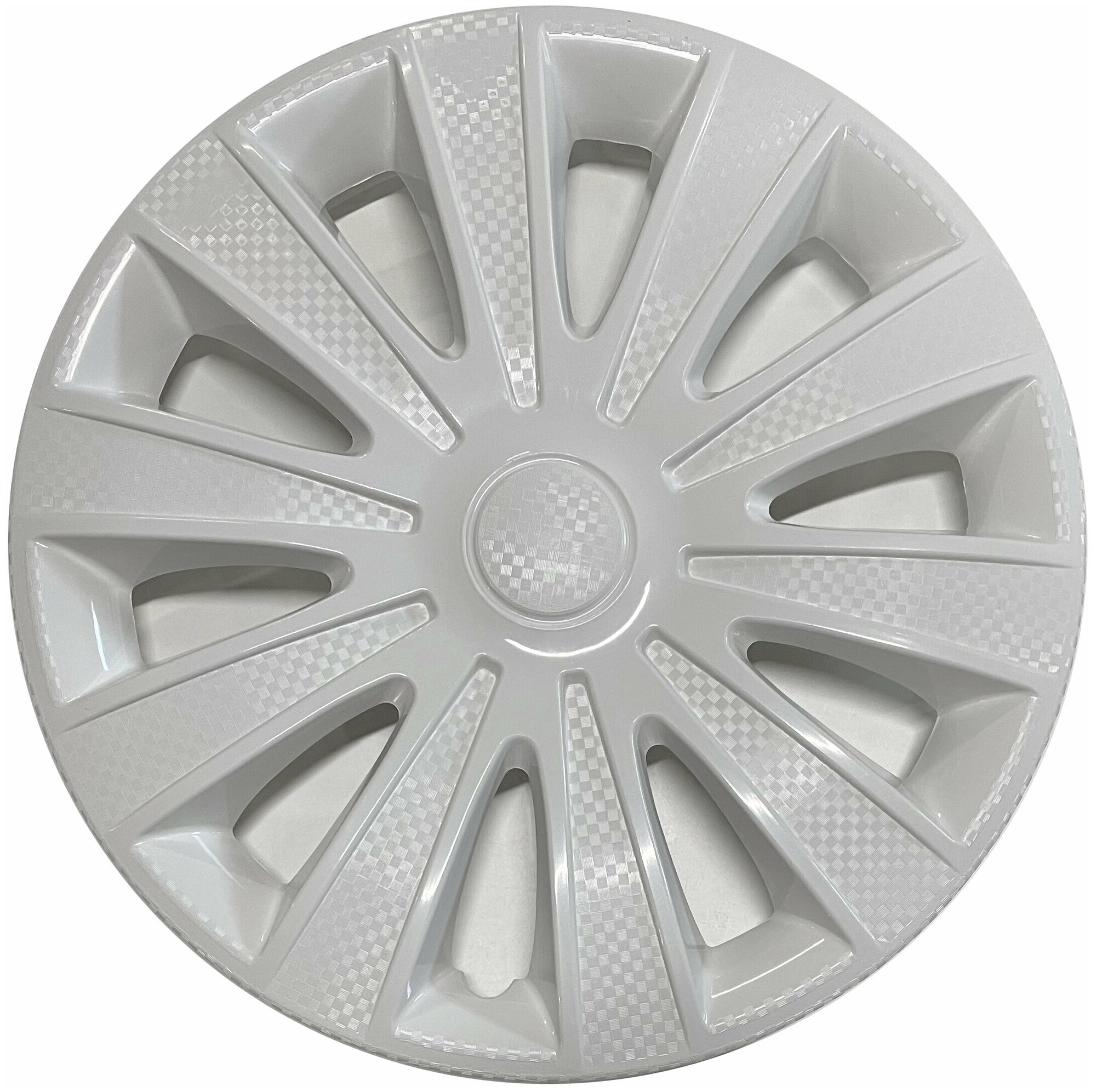 Автомобильные колпаки на диски карат белый R13", в комплекте 4 колпака