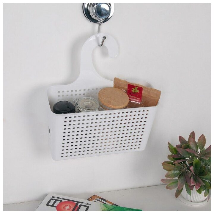 Контейнер 611006 "Лофт" навесной с петлей 24х9х26 см белый