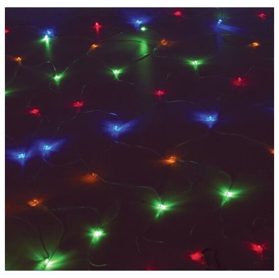 Электрогирлянда светодиодная Золотая Сказка Сеть, 160 ламп, 1,5х1,5 м, многоцветная, контроллер