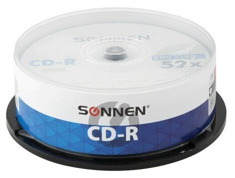 Диск Sonnen CD-R 700 Mb 52x Cake Box (25 шт)