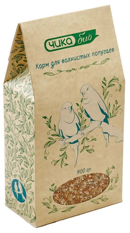 Корм чика Био для для ежедневного кормления волнистых попугаев (900 г)