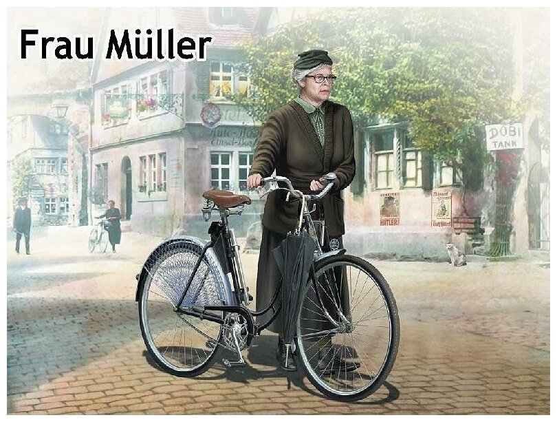 Фигуры Фрау Мюллер. Женщина и женский велосипед, Европа II МВ. Масштаб 1:35