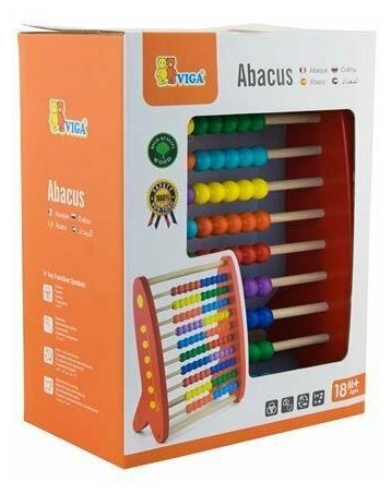 Развивающие игрушки из дерева Счеты красные 59718