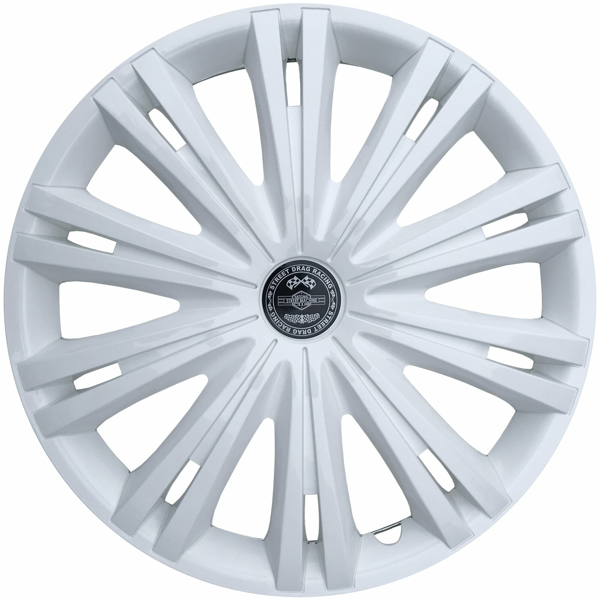 Автомобильные колпаки на диски гига белая R13", в комплекте 4 колпака