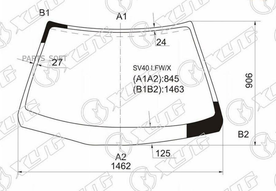 Стекло лобовое Toyota Camry Japan 94-98 XYG арт. SV40 LFW/X