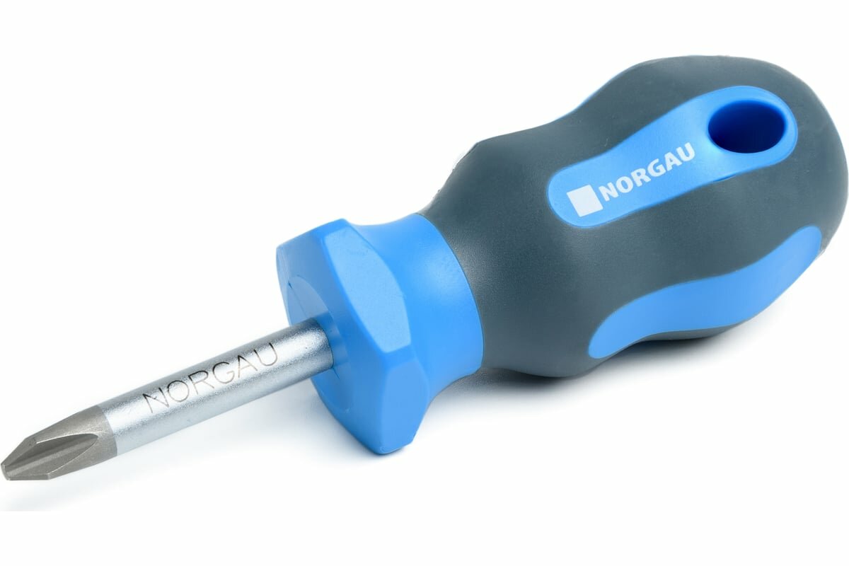 NORGAU Отвёртка крестовая короткая Phillips (PH2х38 мм), тип N162-PH2x38, 062108220