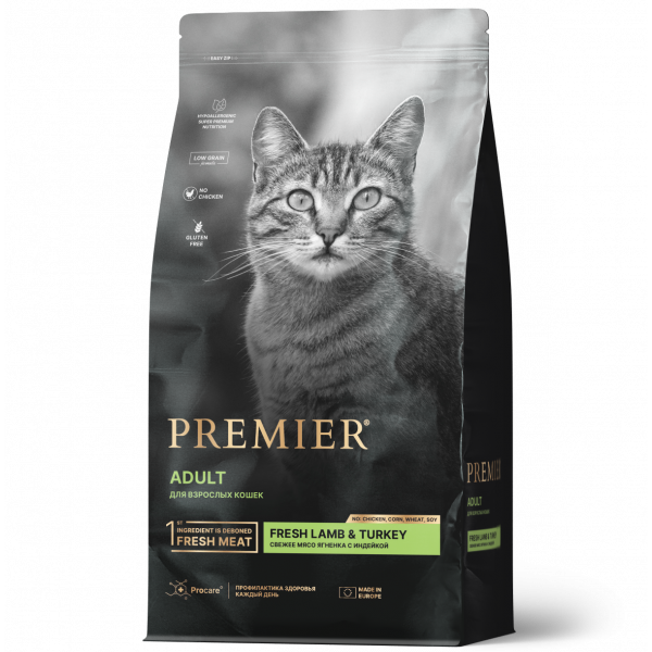 Premier Корм для кошек с Ягненком и Индейкой, 400 г.